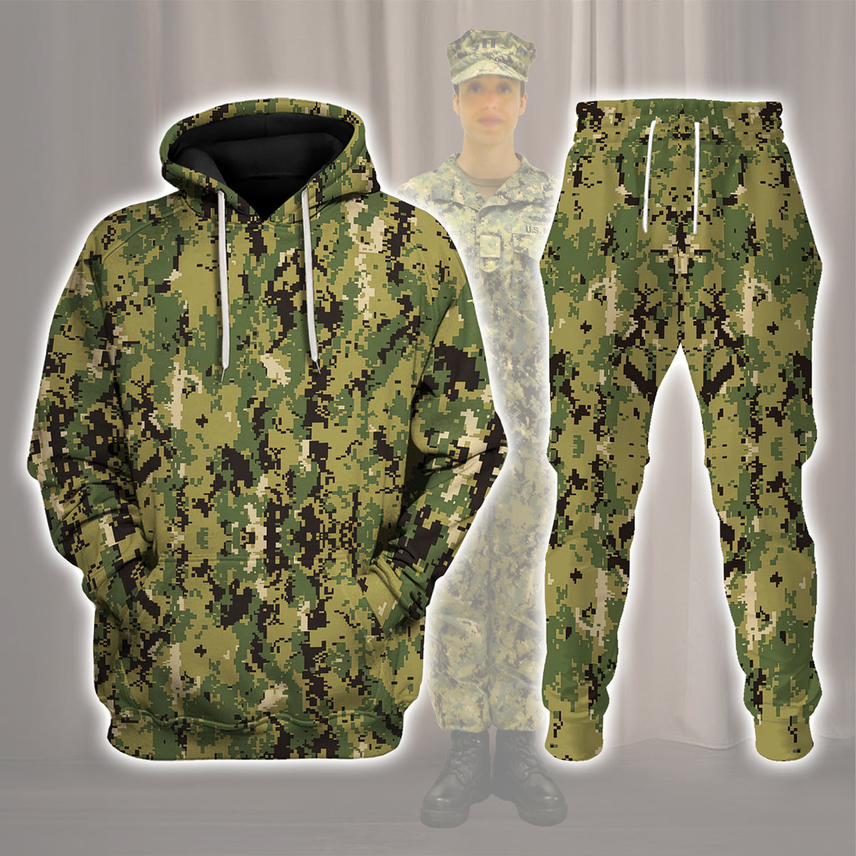 American Navy Working Uniform (NWU) Type III (AOR-2) Woodland Camo ...