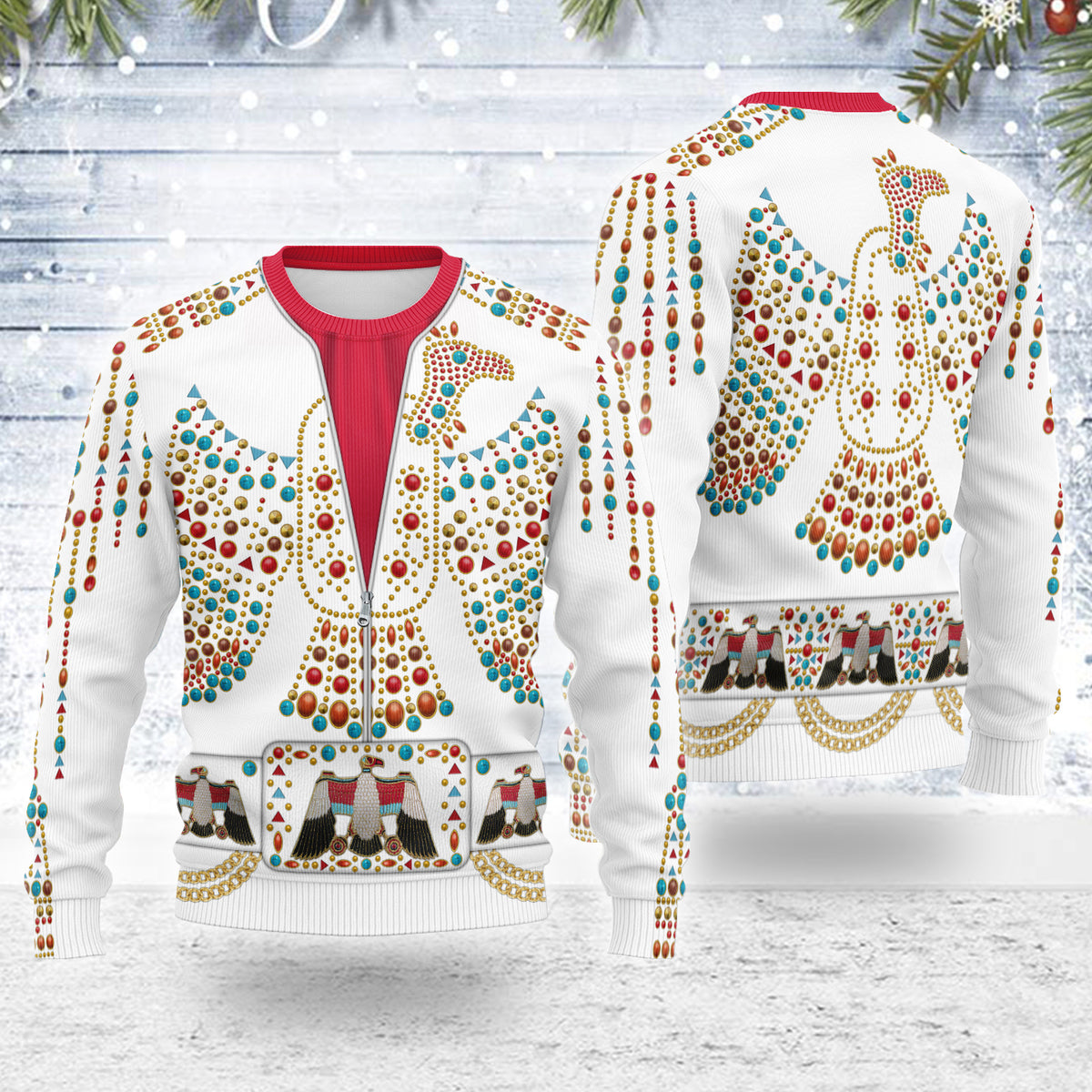 MakerHuman Elvis Thunderbird Christmas Wool Sweater – makerhuman.com