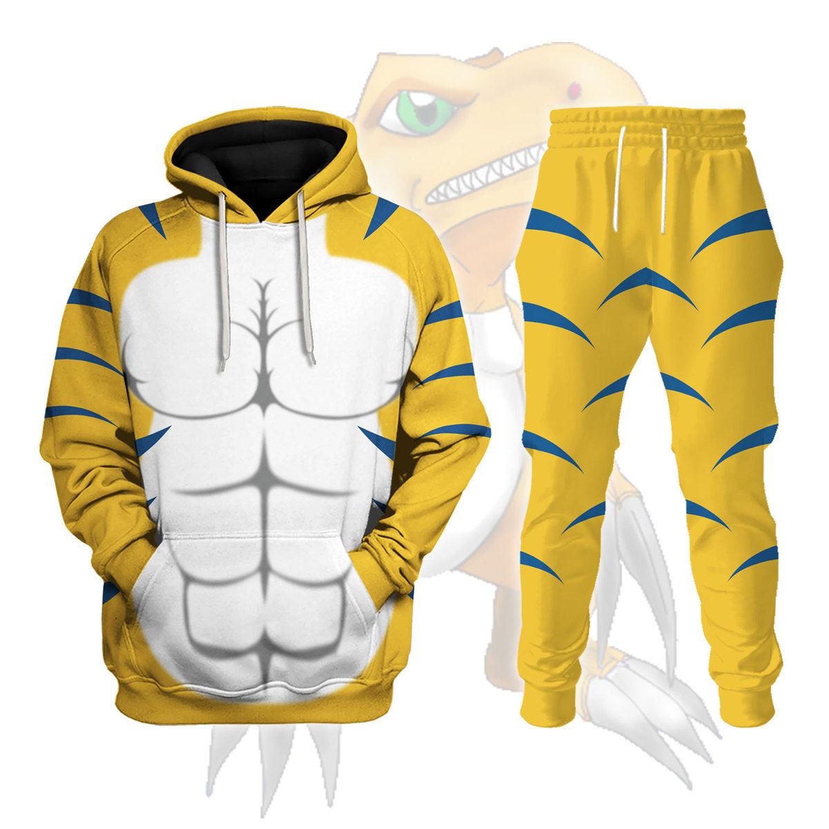 Agumon X Hoodie T-shirt Sweatpants Cosplay – makerhuman.com