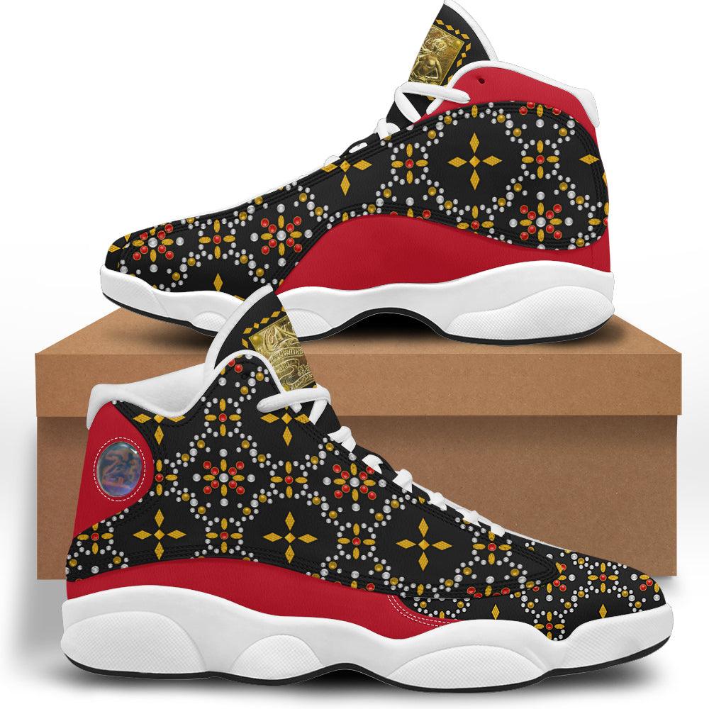 MakerHuman Elvis Black Conquistador Unisex AJ13 Shoes White ...