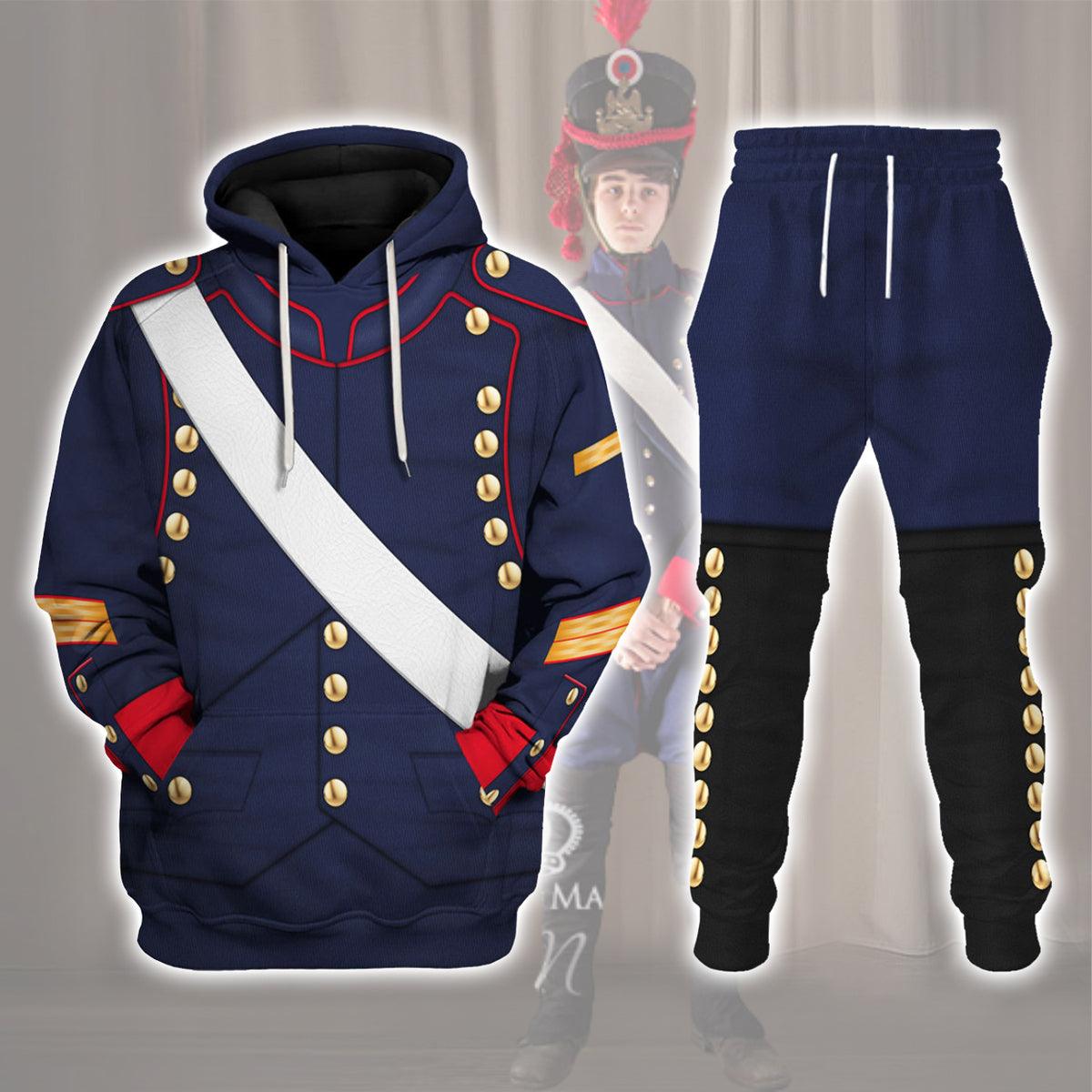 MakerHuman French Line Artillery-1806 Uniform All Over Print Hoodie Sw ...
