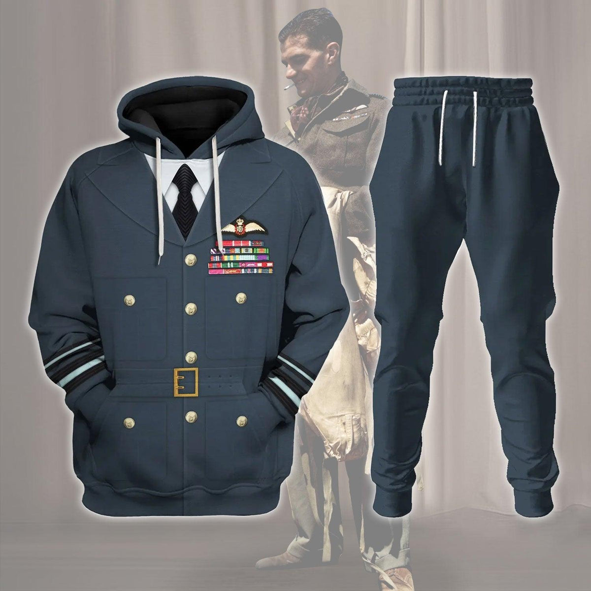MakerHuman James Edgar 'Johnnie' Johnson Costume Hoodie Sweatshirt T-S ...