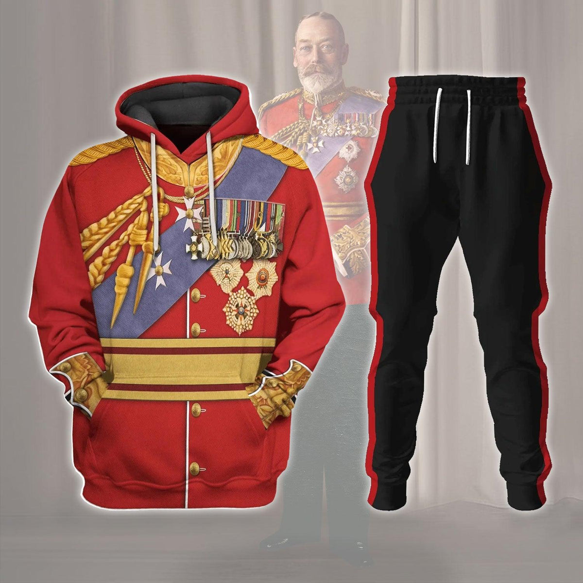 MakerHuman King George V King of the United Kingdom Costume Hoodie Swe ...