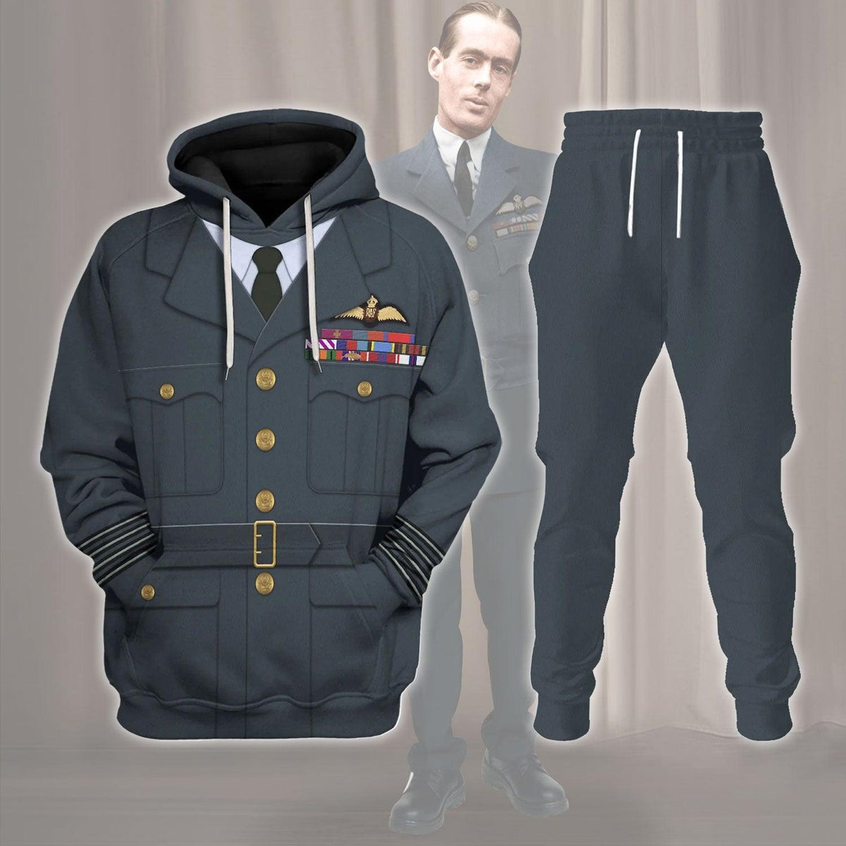 MakerHuman Leonard Cheshire Royal Air Force Pilot Uniform Costume Hood ...