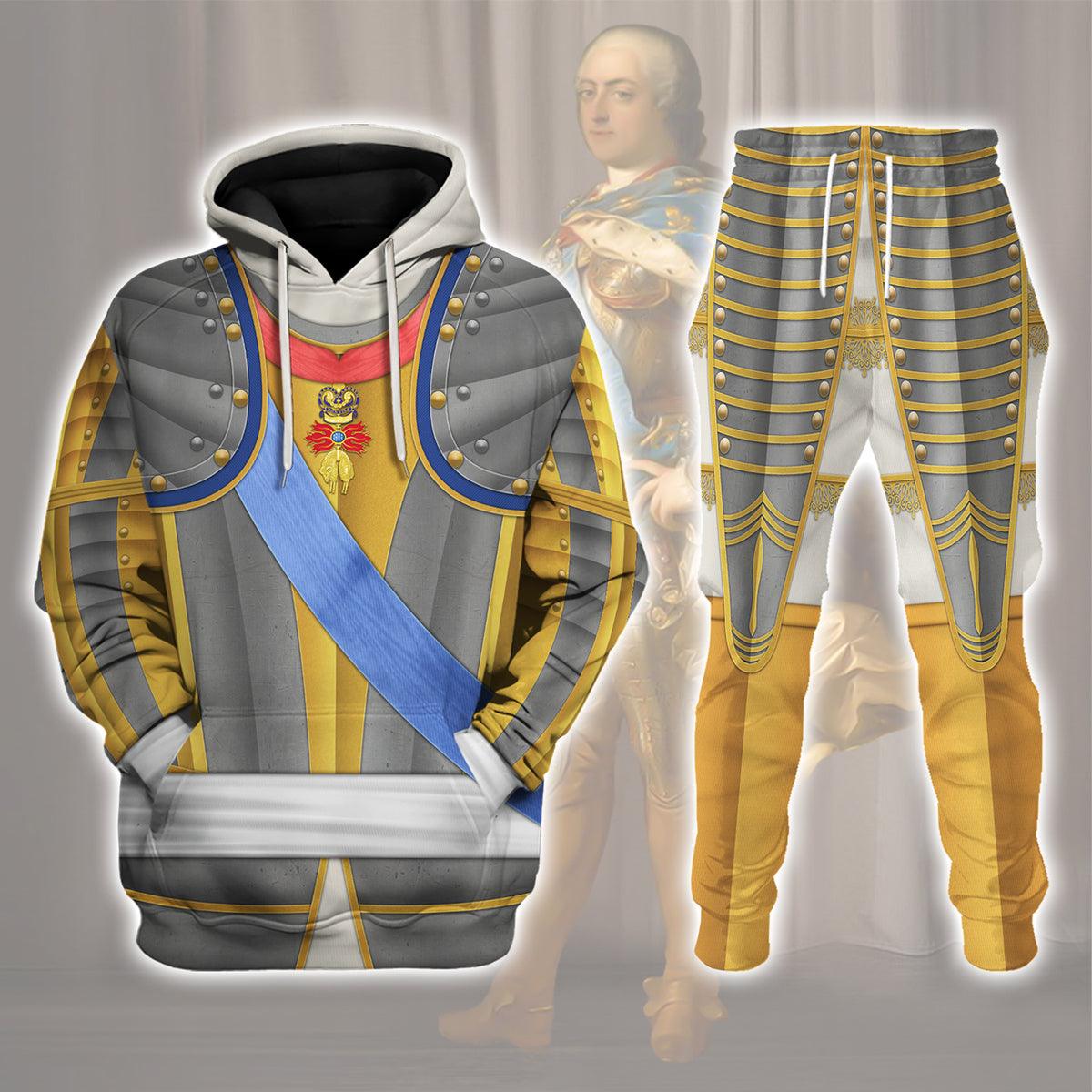MakerHuman Louis Louis XV of France Armour Costume All Over Print Hood ...