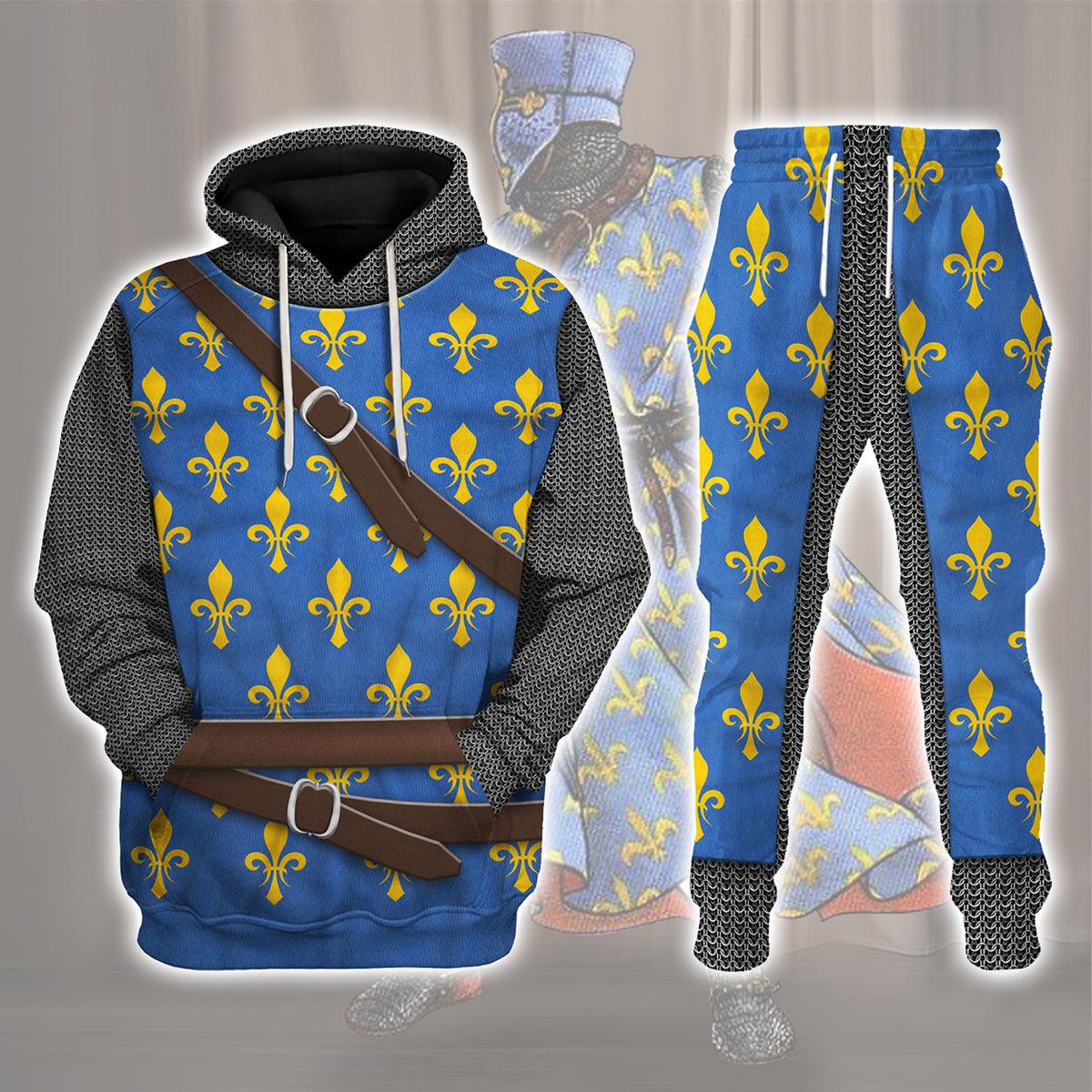 MakerHuman Philip II Augustus Knight Costume Hoodie Sweatshirt T-Shirt ...