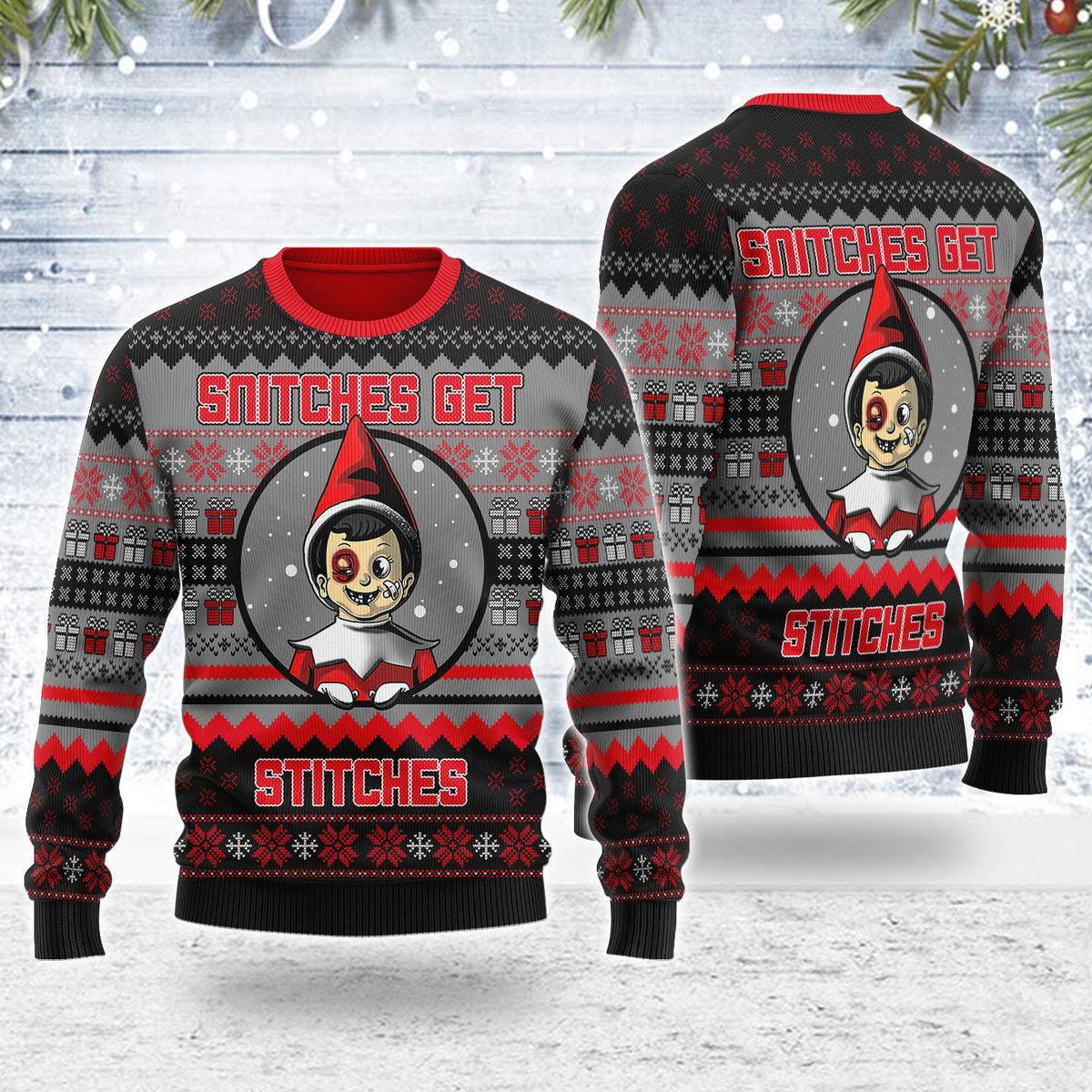 OodieGang SNITCHES GET STITCHES Christmas Sweater – makerhuman.com