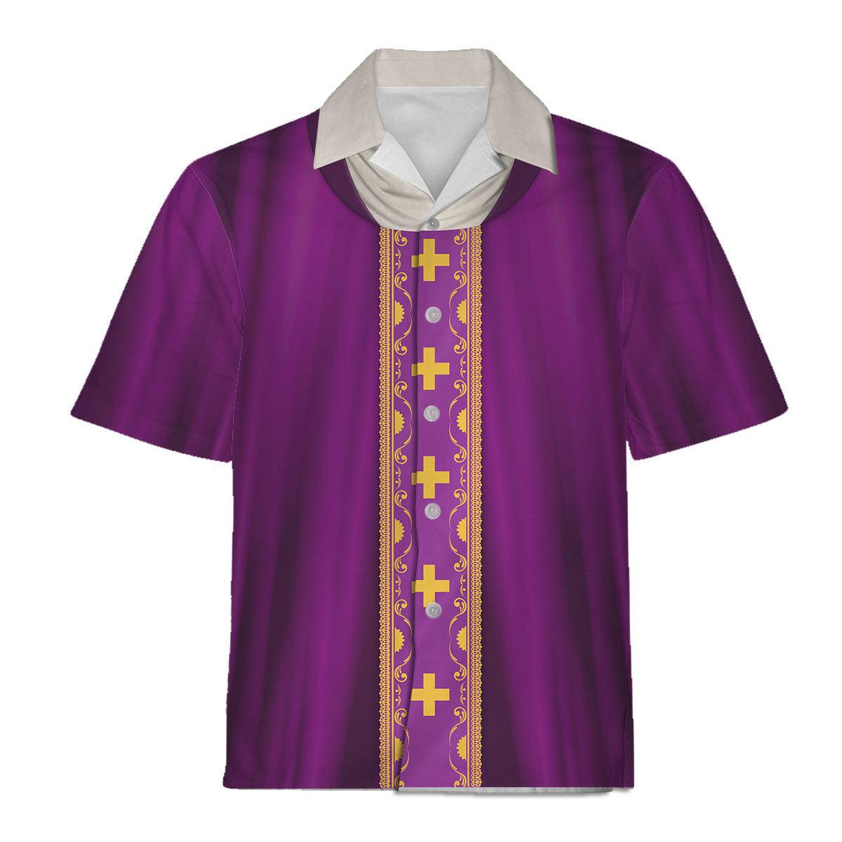 Purple Liturgical Vestment Hawaiian Shirt – makerhuman.com