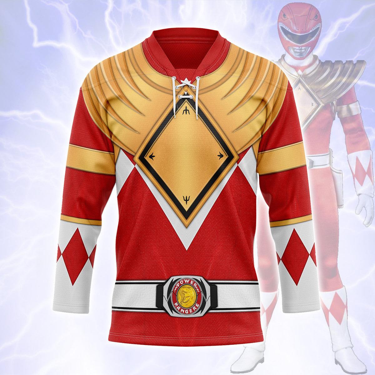 Red Ranger Dragon Shield Hockey Jersey – makerhuman.com